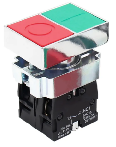 Pulsador Doble 22mm 1NA+1NC Verde-Rojo | Telemando